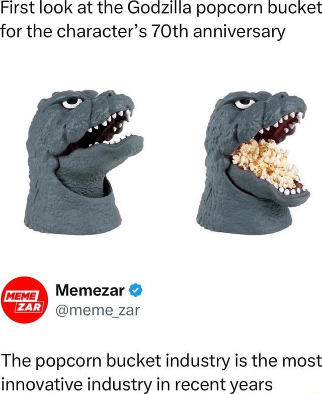First look at the Godzilla popcorn bucket for the character's 7Oth ...