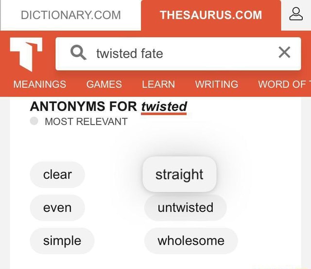 Bo I twisted fate I MEANINGS GAMES LEARN WRITING WORD OF ANTONYMS FOR ...