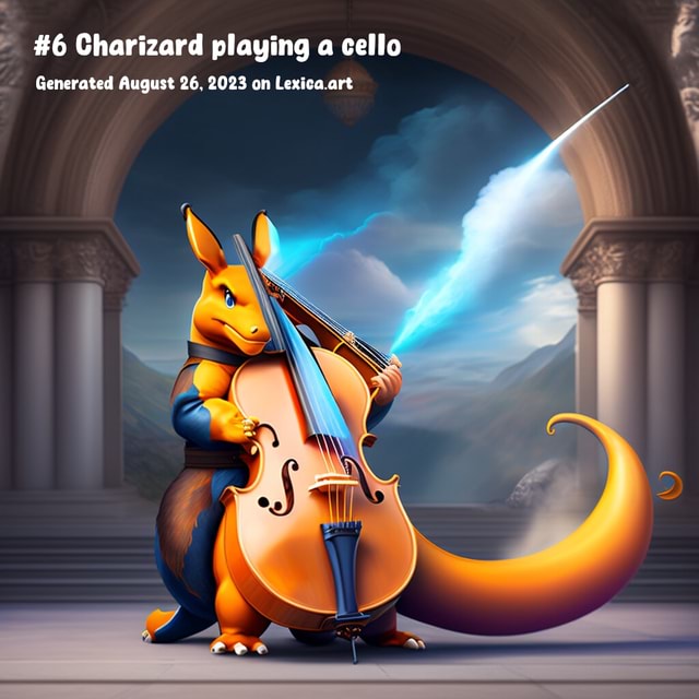 #6 Charizard playing a cello Generated August 26, 2023 on Lexica.art ...