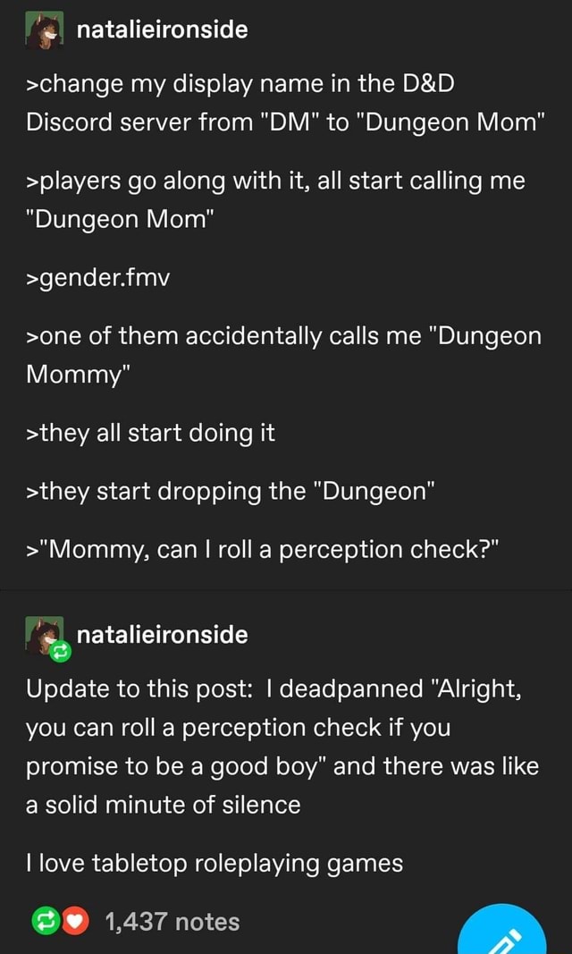 Asl natelieironside >change my display name in the Discord server from ...