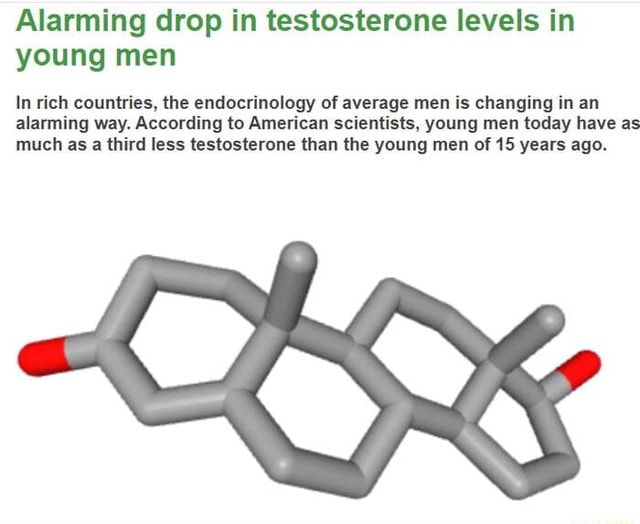 Alarming drop in testosterone levels in young men In rich countries ...
