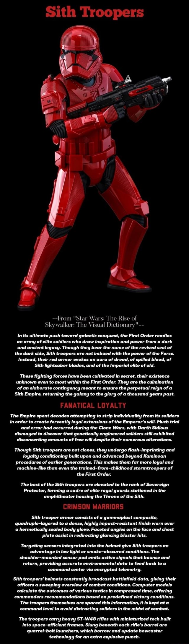 Sith Troopers --From "Star Wars: 'The Rise of Skywalker: The Visual ...