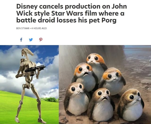 Disney cancels production on John Wick style Star Wars film where a ...