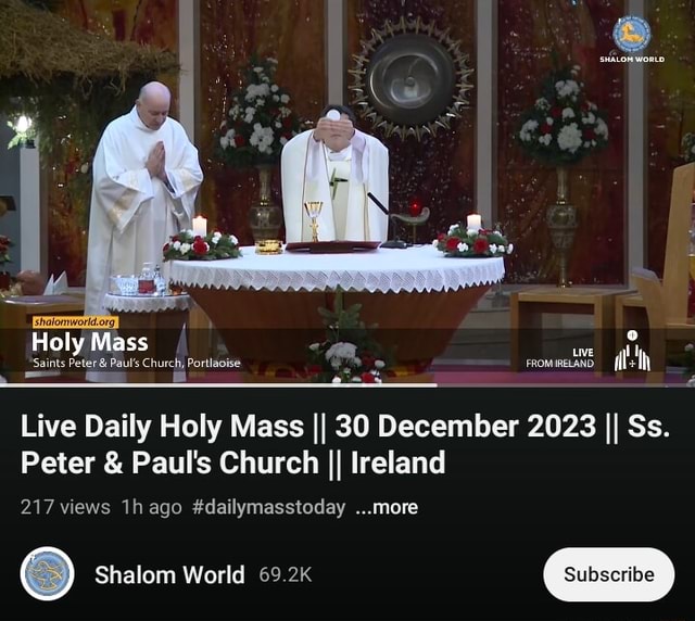 Holy Mass rromesnd lh Saints Peter & Paul's Church, Portlaoise Live ...