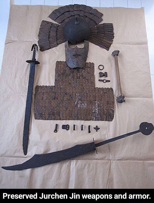 Preserved Jurchen Jin weapons and armor. - Preserved Jurchen Jin ...