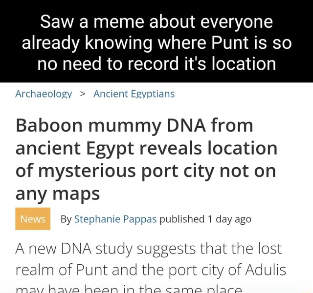 Saw a meme about everyone already knowing where Punt is so no need to ...