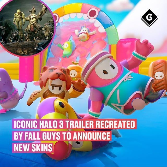 ICONIC HALO 3 TRAILER REGREATED BY FALL GUYS TO ANNOUNCE NEW SKINS - iFunny