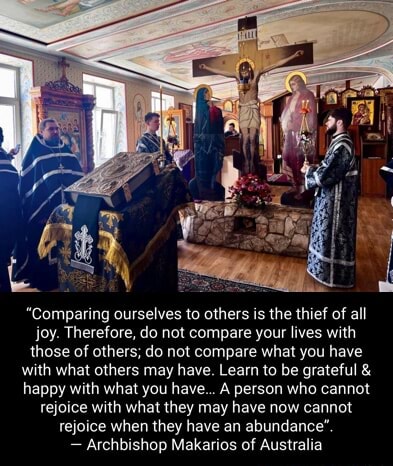 "Comparing ourselves to others is the thief of all joy. Therefore, do ...