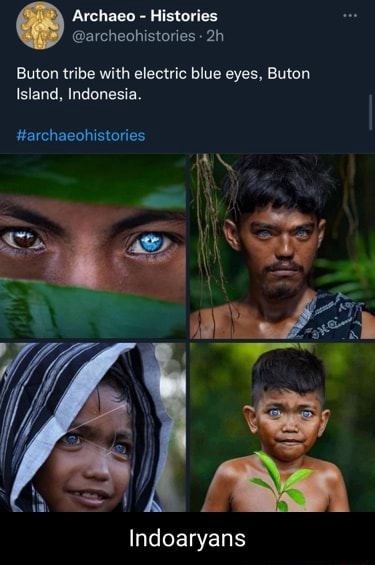 Buton tribe with electric blue eyes, Buton Island, Indonesia. # ...