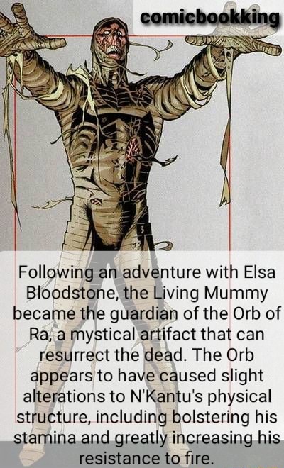 Following an adventure with Elsa Bloodstone, the Living Mummy became ...
