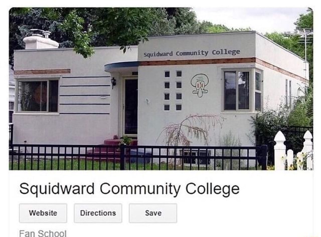 Squidward Community College Website Directions Save - iFunny Brazil