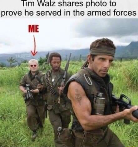 Im Walz shares photo to prove he served in the armed forces - iFunny