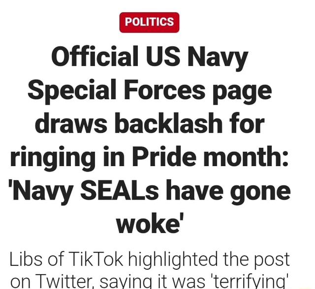 Official US Navy Special Forces page draws backlash for ringing in ...