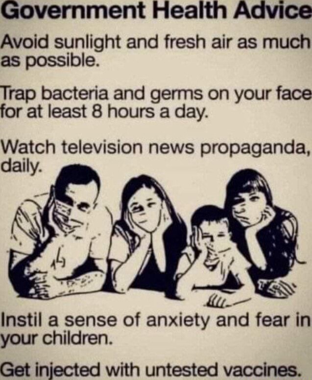Government Health Advice Avoid sunlight and fresh air as much as ...