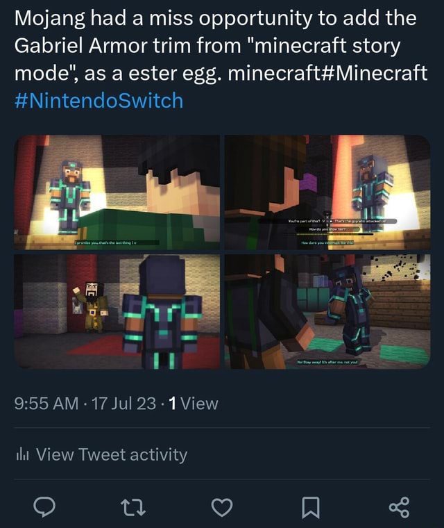 Mojang had a miss opportunity to add the Gabriel Armor trim from ...