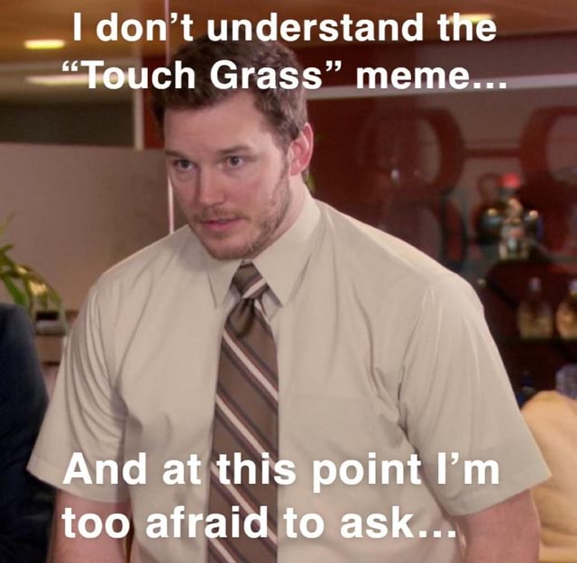 _ don't understand the "Touch Grass" meme... And at this point l'm too ...