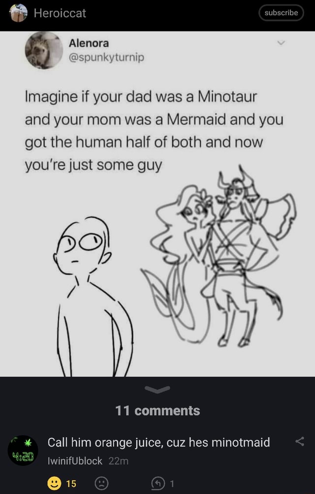 Heroiccat subscribe Alenora @spunkyturnip Imagine if your dad was a ...