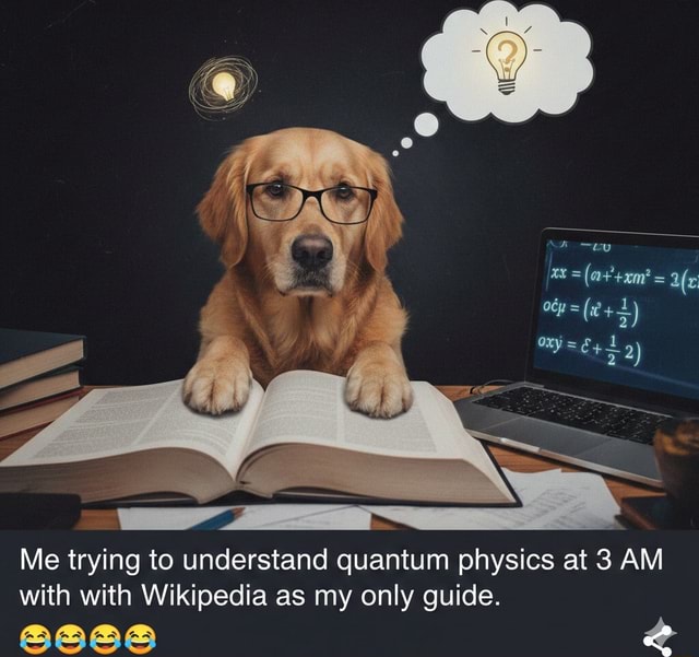 -~eu 2) Me trying to understand quantum physics at 3 AM with with ...