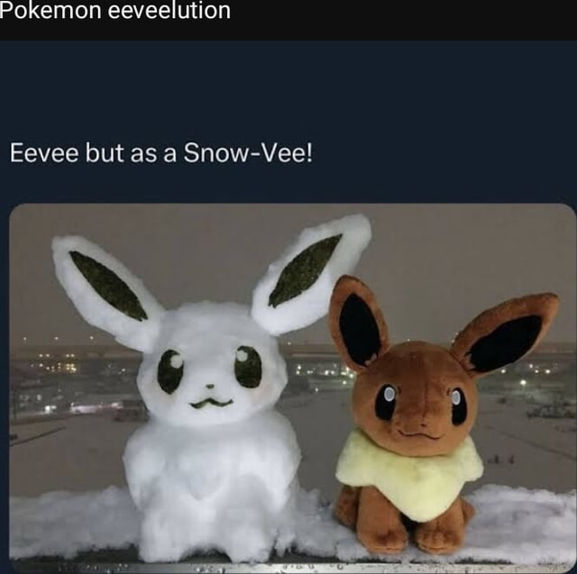 Pokemon eeveelution Eevee but as a Snow-Vee! - iFunny