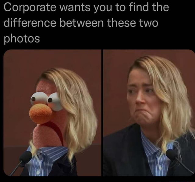 Corporate wants you to find the difference between these two photos ...