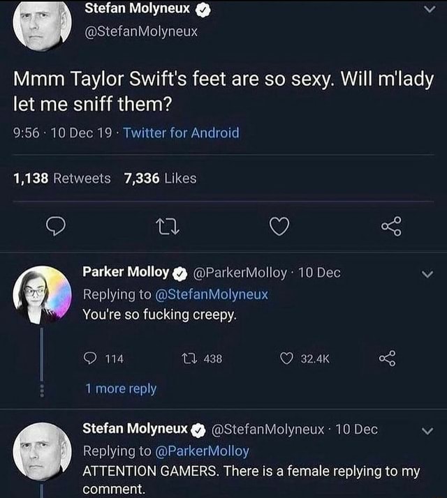 Stefan Molyneux Mmm Taylor Swift's feet are so sexy. Will milady let me ...