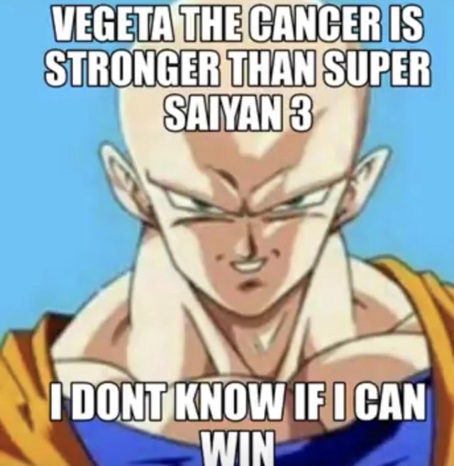 VEGETA THE CANCER IS STRONGER THAN SUPER SAIYAN 3 DONT KNOW IF CAN - iFunny