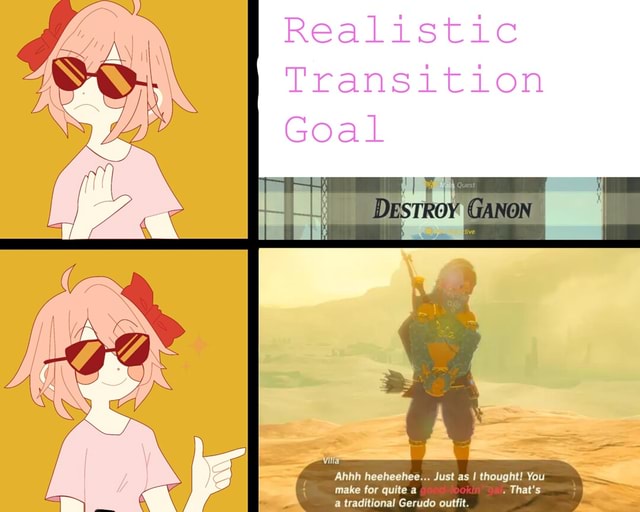 Life and video games goals - Realistic Transition Goal Ahhh heeheehee ...