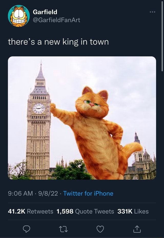 Garfield @GarfieldFanArt there's new king in town AM - - Twitter for ...