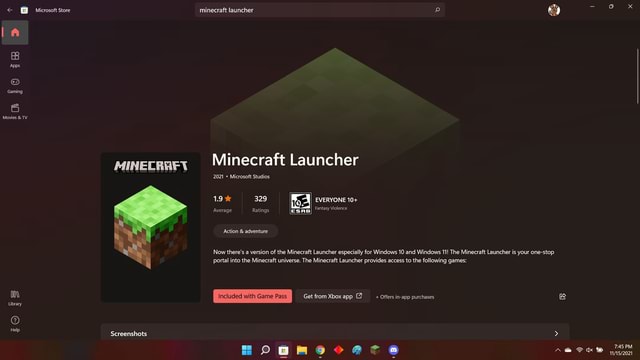 Microsoft store minecraft launcher la Apps Gaming Movies & TV mimecragy ...