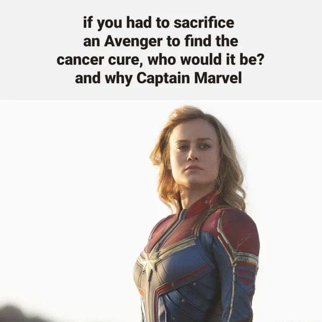 If you had to sacrifice an Avenger to find the cancer cure, who would ...