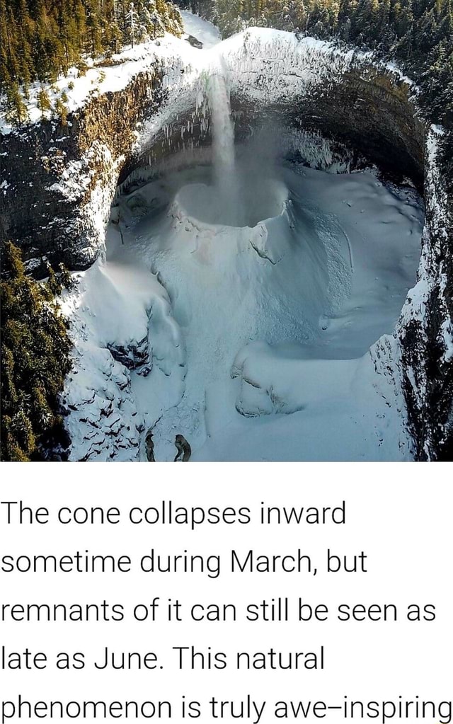 The cone collapses inward sometime during March, but remnants of it can ...