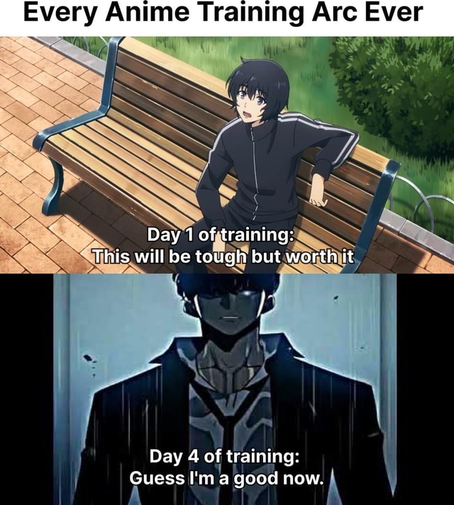 Every Anime Training Arc Ever Day 1 of training: This will be tough but ...
