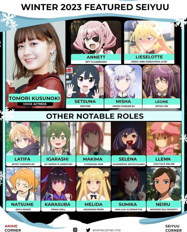 WINTER 2023 FEATURED SEIYUU LIESELOTTE ENDO AND KOBAYASHI LIVE! MISHA ...