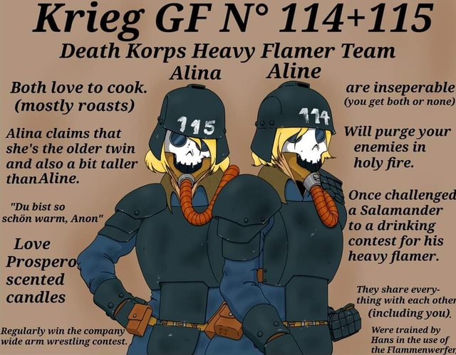 Krieg GIF Death Korps Heavy Flamer Team Alina Aline are inseperable ...