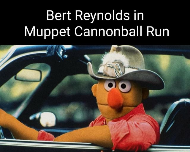 Bert Reynolds in Muppet Cannonball Run - iFunny