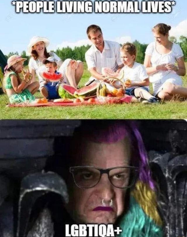 "PEOPLE LIVING NORMAL LIVES" - iFunny