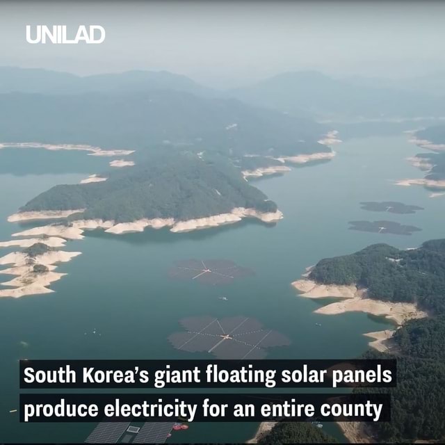 UNILAD South Korea's giant floating solar panels -I produce electricity ...