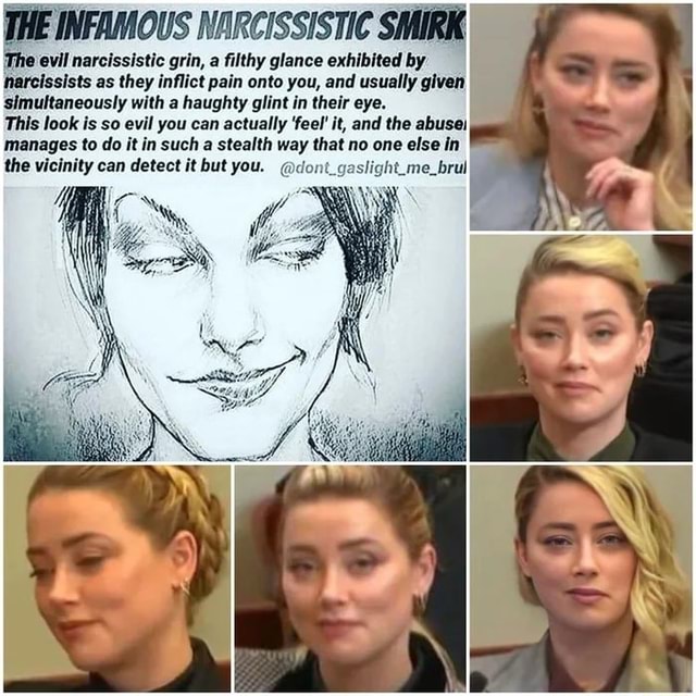 THE INFAMOUS NARCISSISTIC SMIRK The evil narcissistic grin, a filthy ...