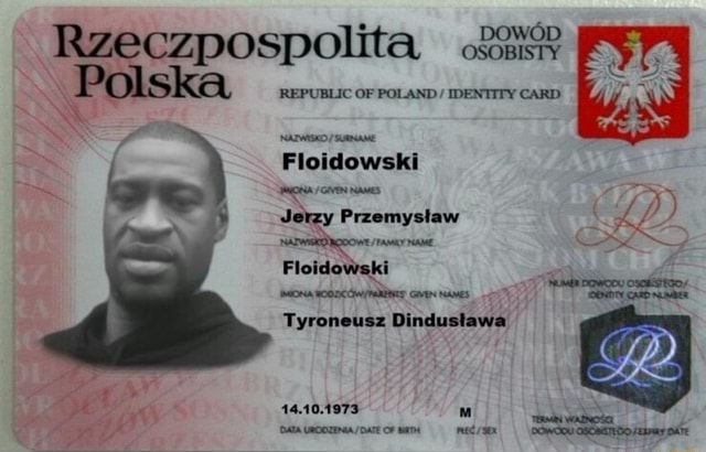 Rzeczpospolita Fe Polska REPUBLIC OF POLAND / IDENTITY CARD Floidowski ...