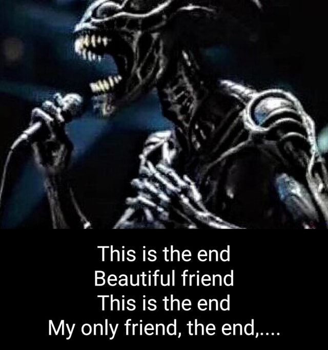 This is the end Beautiful friend This is the end My only friend, the ...