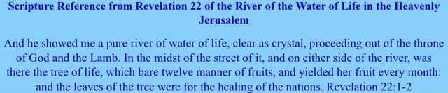 Scripture Reference from Revelation 22 of the River of the Water of ...
