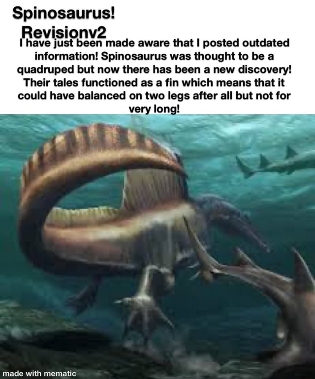 Spinosaurus! made aware that I posted outdated information! Spinosaurus ...