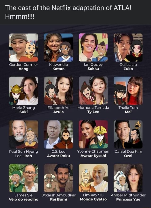 The cast of the Netflix adaptation of ATLA! we Gordon Cormier ...