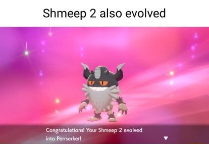 Hmeep 2 also evolved Congratulations! Your Shmeep 2 evolved into ...