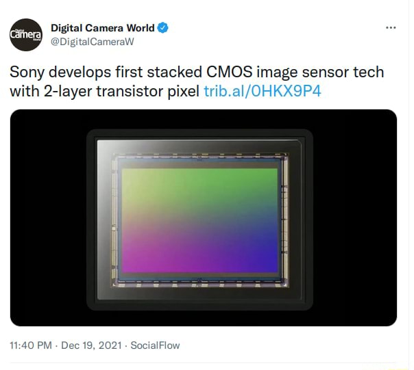GitalCan Sony develops first stacked CMOS image sensor tech with 2-layer transistor pixel Dee ...