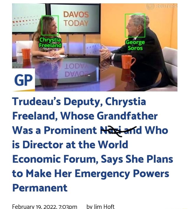 Trudeau's Deputy, Chrystia Freeland, Whose Grandfather Was a Prominent ...