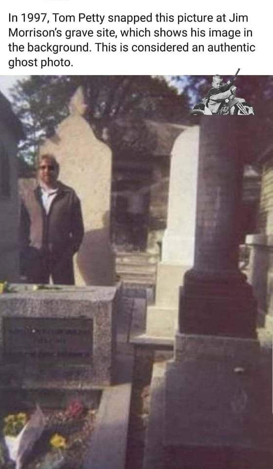 In 1997, Tom Petty snapped this picture at Jim Morrison's grave site ...