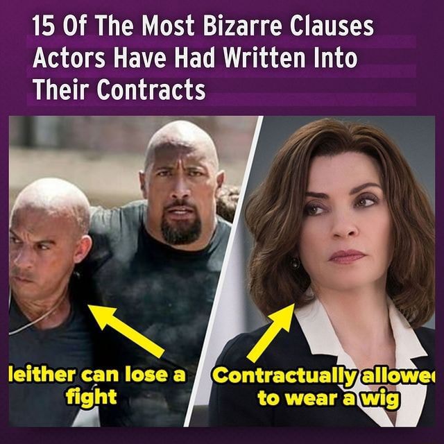 15 Of The Most Bizarre Clauses Actors Have Had Written Into Their ...