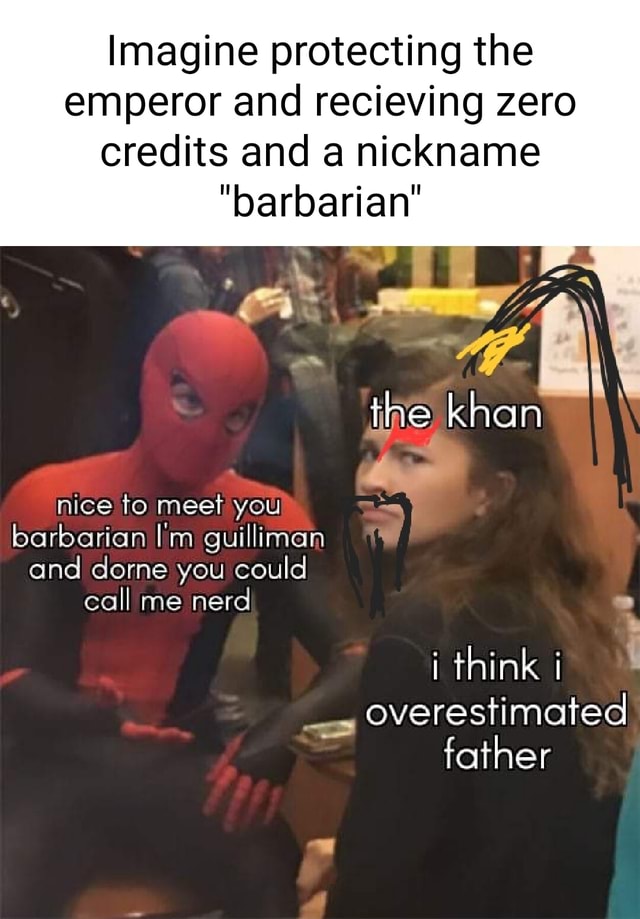 Imagine protecting the emperor and recieving zero credits and a ...