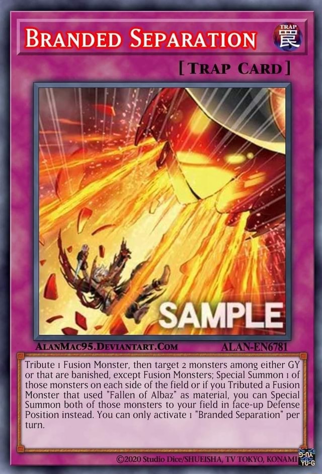 BRANDED SEPARATION TRAP [TRAP CARD J SAMPLE Tribute Fusion Monster ...